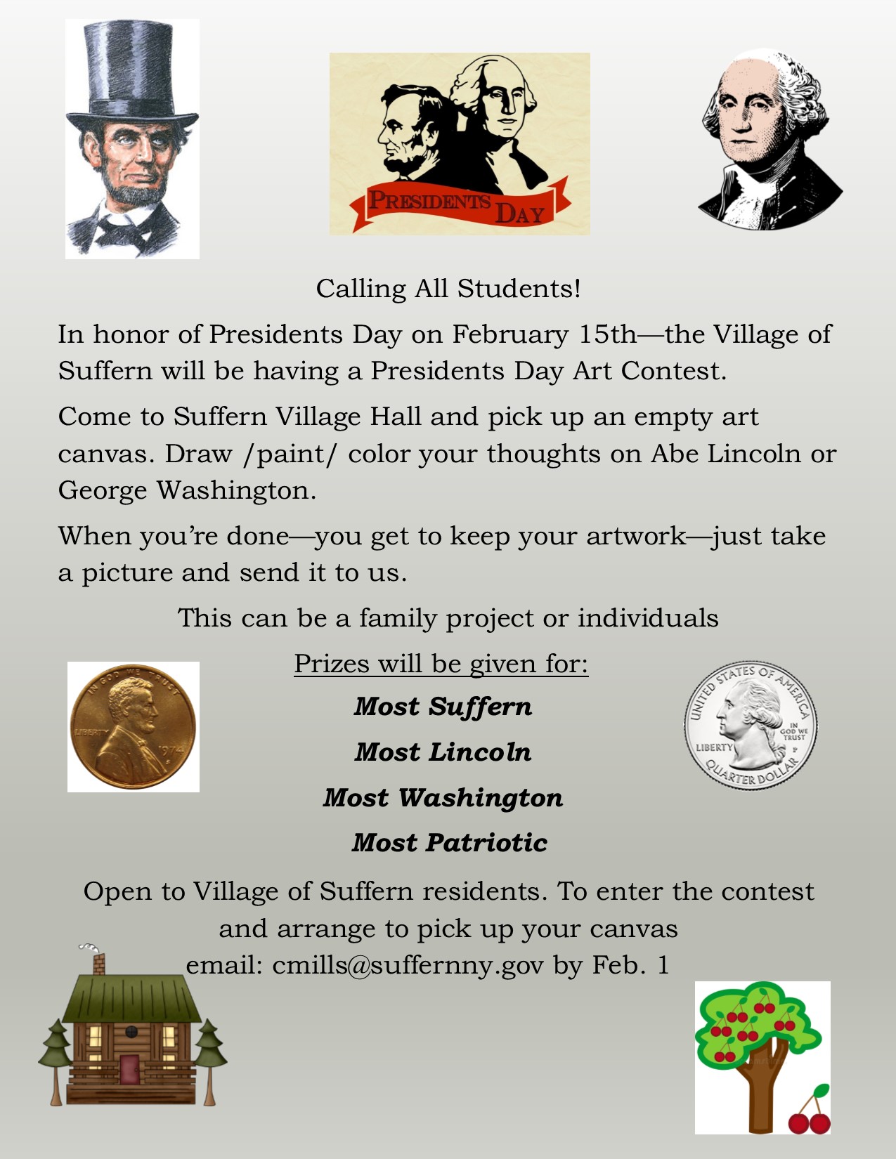 Presidents Day Art Project – Village of Suffern, New York
